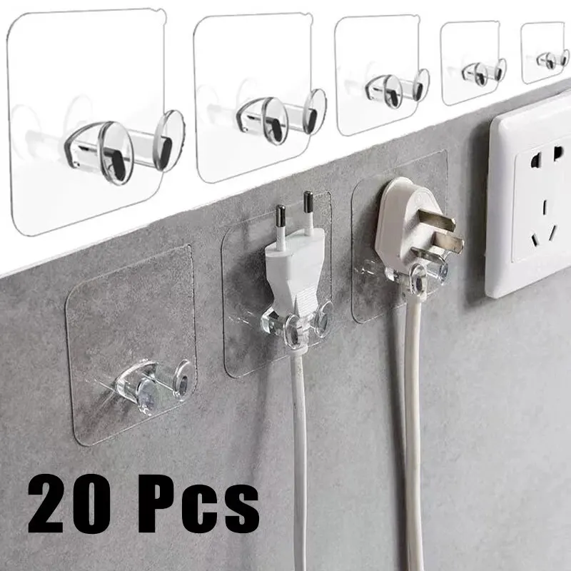 20pcs-Multi-Functional-Plug-Hooks-Sticky-Hooks-Strong-Adhesive-No-Hole ...