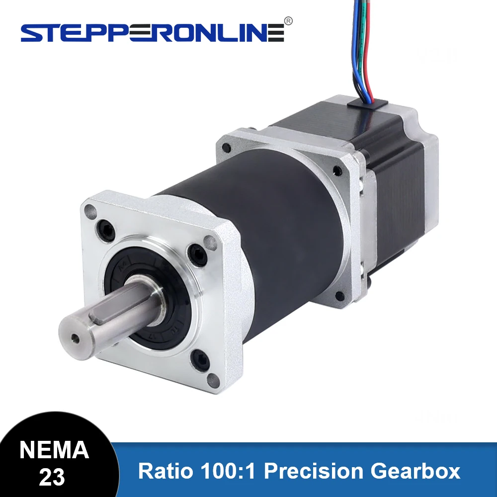 STEPPERONLINE Nema 23 Stepper Motor w/Ratio 100:1 High Precision ...