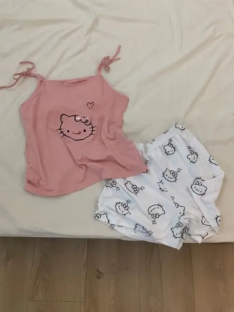 Hello Kitty Pajama Tank Top And Pant Set Israel, 52% OFF