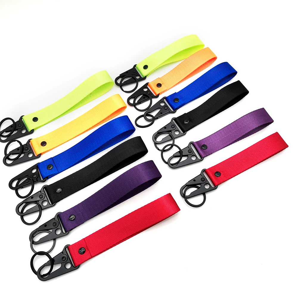 Universal-Car-Keychain-Lanyard-Hanging-Strap-with-Metal-Key-Holder-key ...