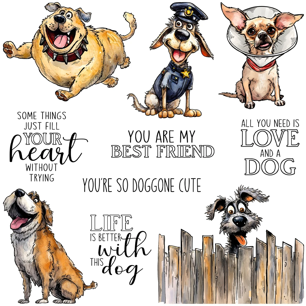 Mangocraft-Cartoon-Funny-Pet-Dog-Cutting-Dies-Clear-Stamp-DIY ...