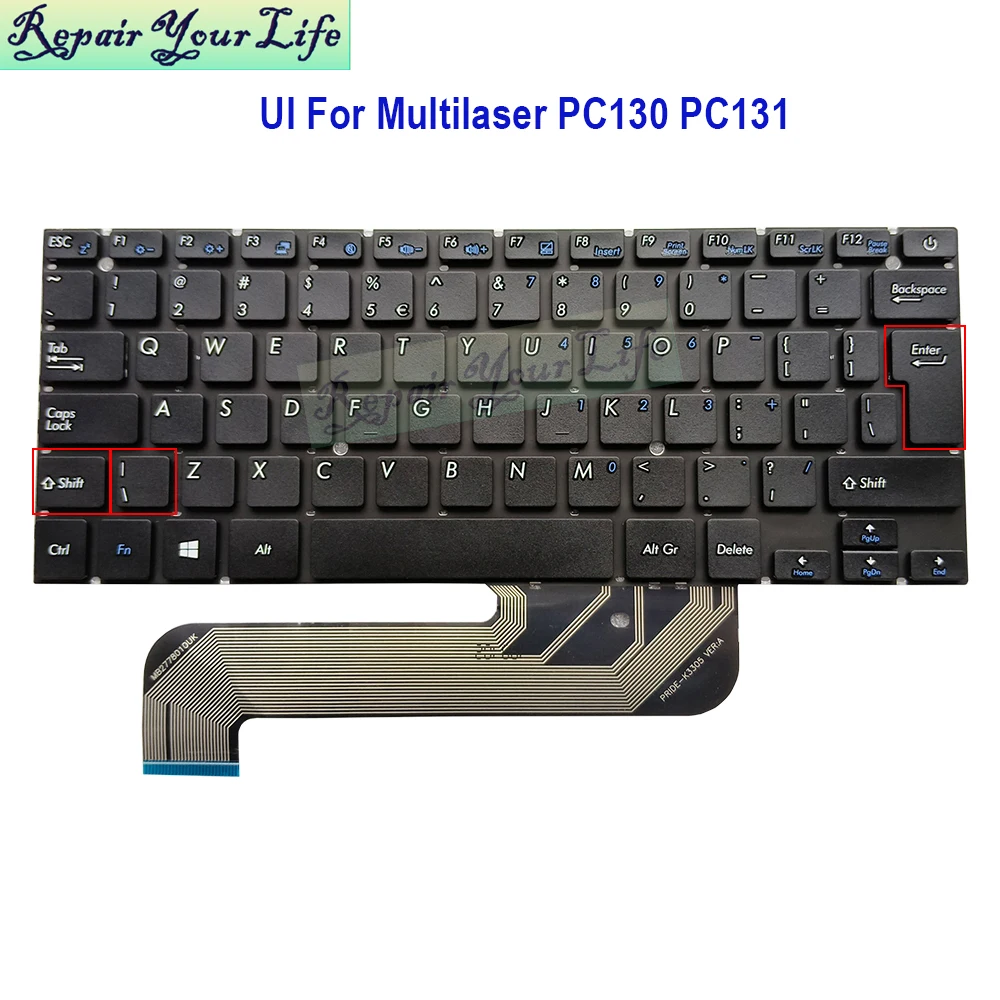 UI Notebook Keyboard For Multilaser PC131 PC250 Legacy PC132 PC133 ...