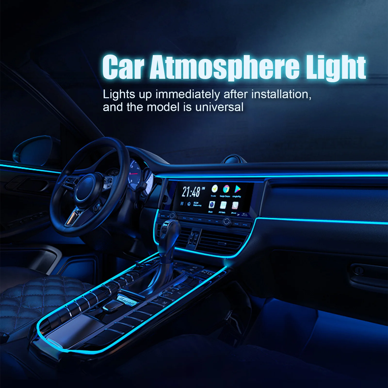 Lit Up Car Interior