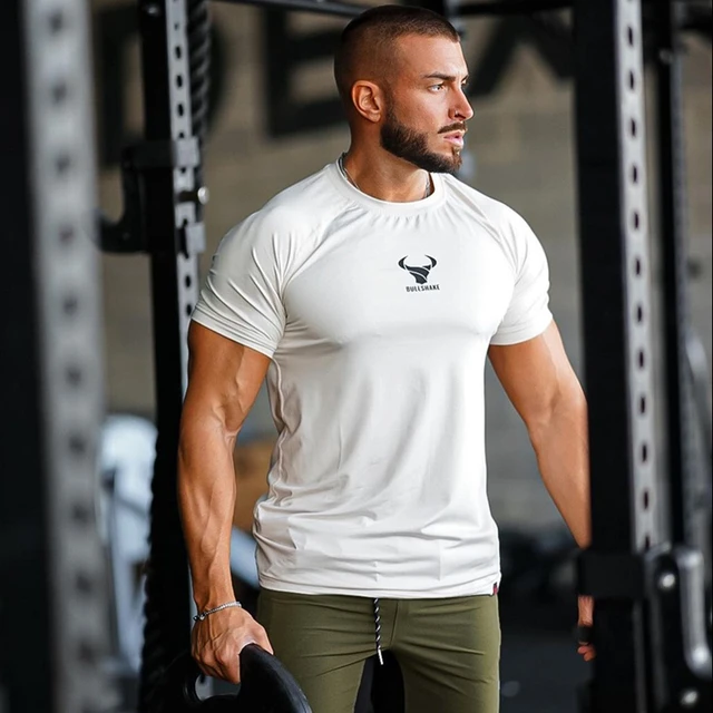 Short Sleeve Men's Muscle Building & Workout T Shirt - Men's Fitness Apparel, Men's Sports ...