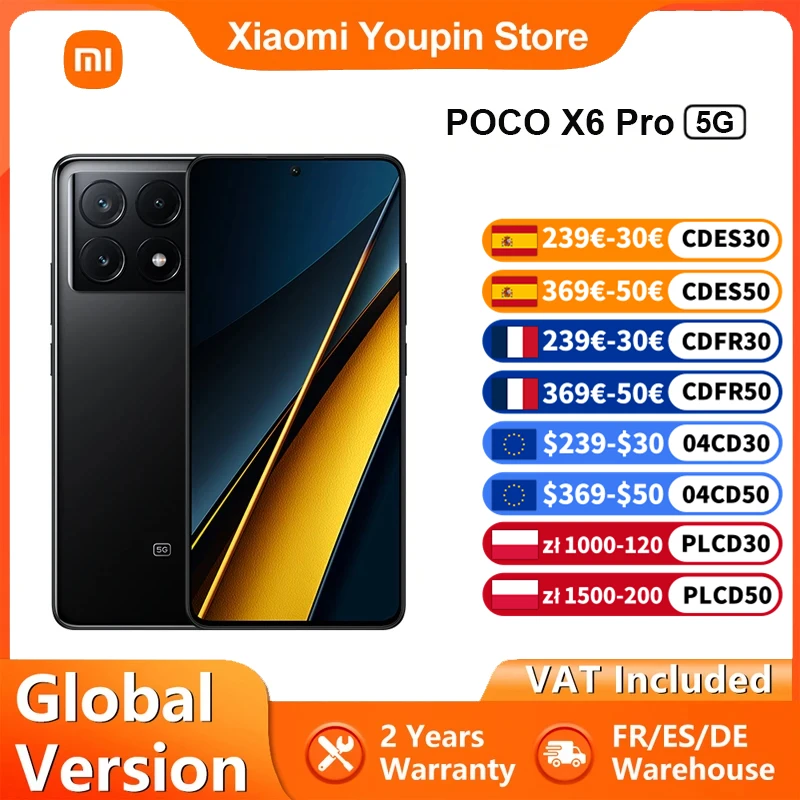 POCO-Smartphone-X6-Pro-5G-Global-Version-256-Go-512-Go-Dimrespondable ...