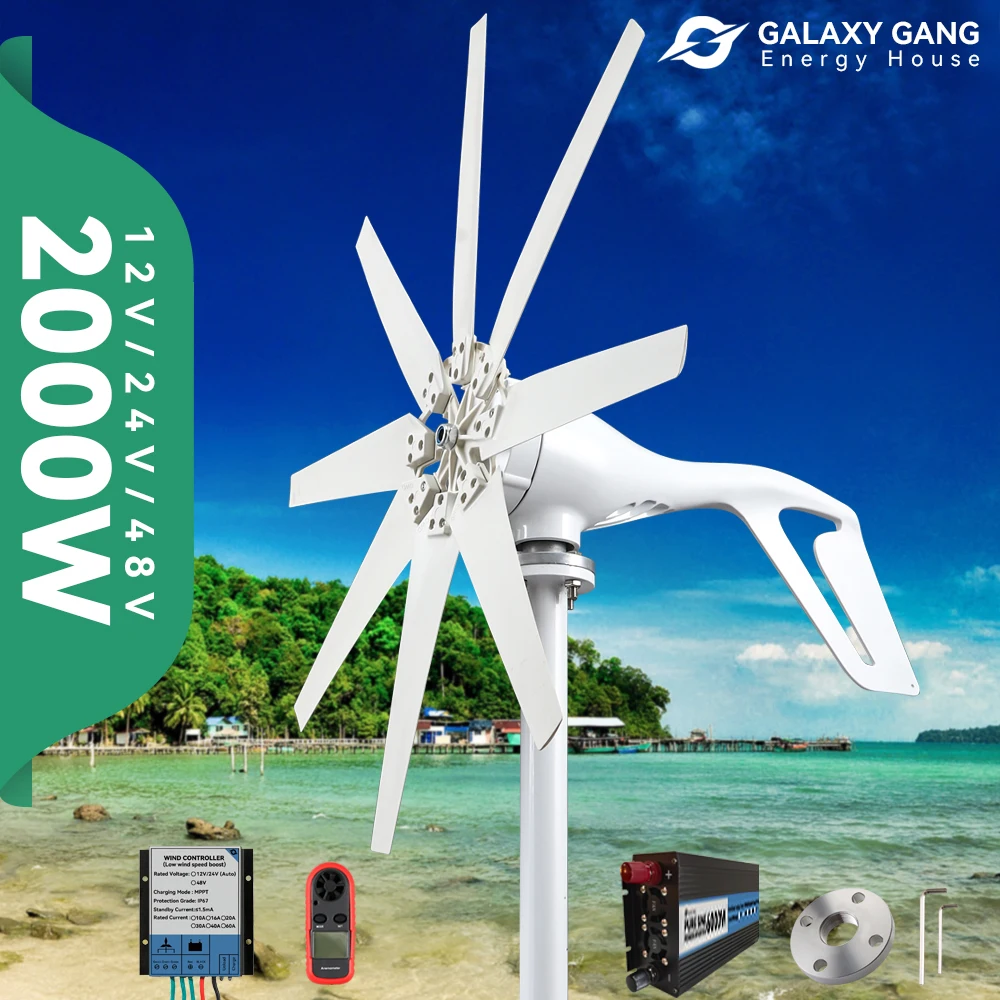 Dynamo-2000w-Wind-Turbine-Generator-8-Blades-12v-24v-48v-Windmills ...