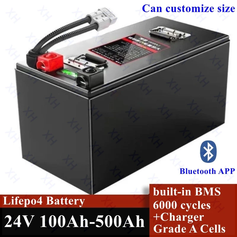 24V 200ah Lifepo4 Battery 100Ah 150Ah 250Ah 300Ah 350Ah 400Ah 500Ah ...