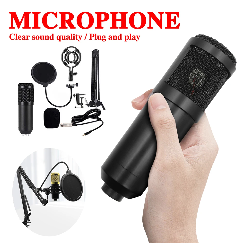 Professional-BM800-Condenser-Microphone-Anchor-Mic-Karaoke-PC-Computer ...