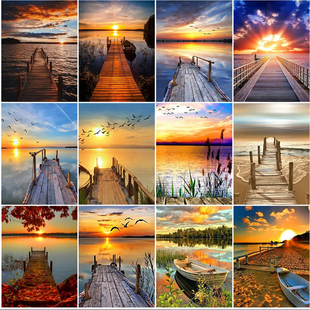 Yumeart-Full-Drill-Square-Diamond-Painting-By-Number-Bridge-5D-DIY ...