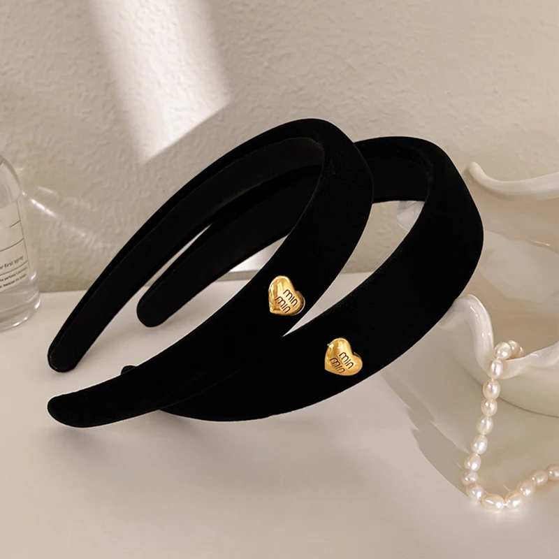 Retro-Women-Hair-Hoop-Flocking-Hairband-French-Love-Velvet-Hair-Band ...