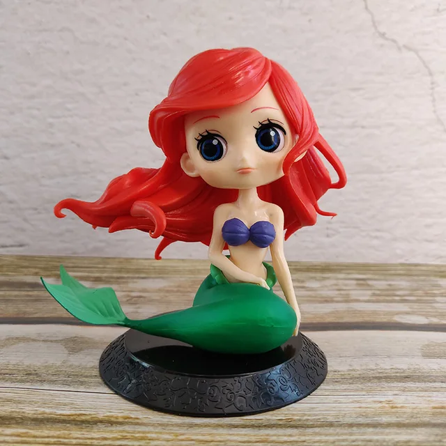 9-14cm Disney Princess The Little Mermaid Beauty Fish Ariel PVC Action ...