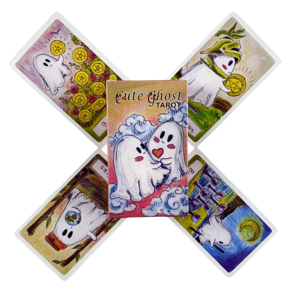 Cute-Ghost-Tarot-Cards-A-78-Deck-Oracle-English-Visions-Divination ...