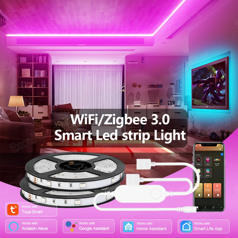 Smart-Tuya-Zigbee-Led-Strip-Light-WiFi-Flexible-Led-Tape-12V-10M-20M ...