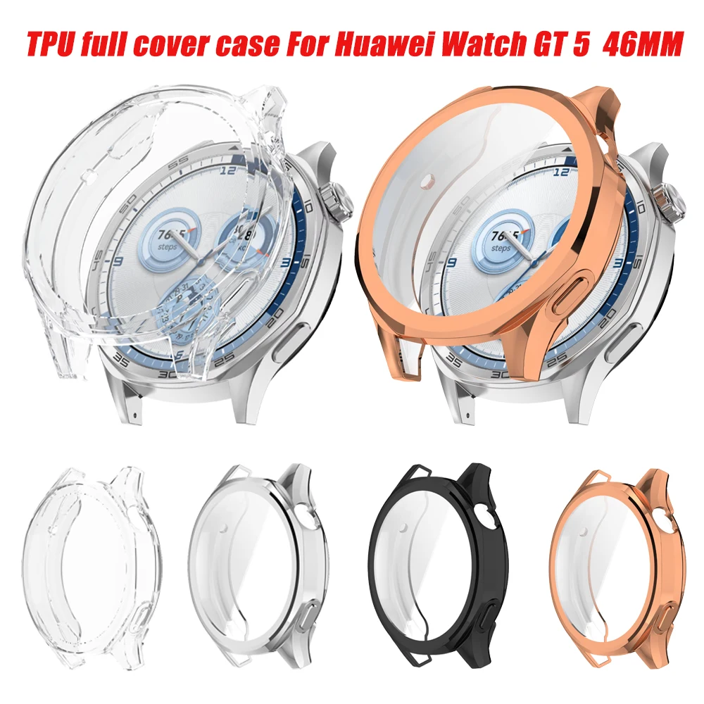 Soft-TPU-Full-Case-For-Huawei-Watch-GT-5-46mm-Smartwatch-Screen ...