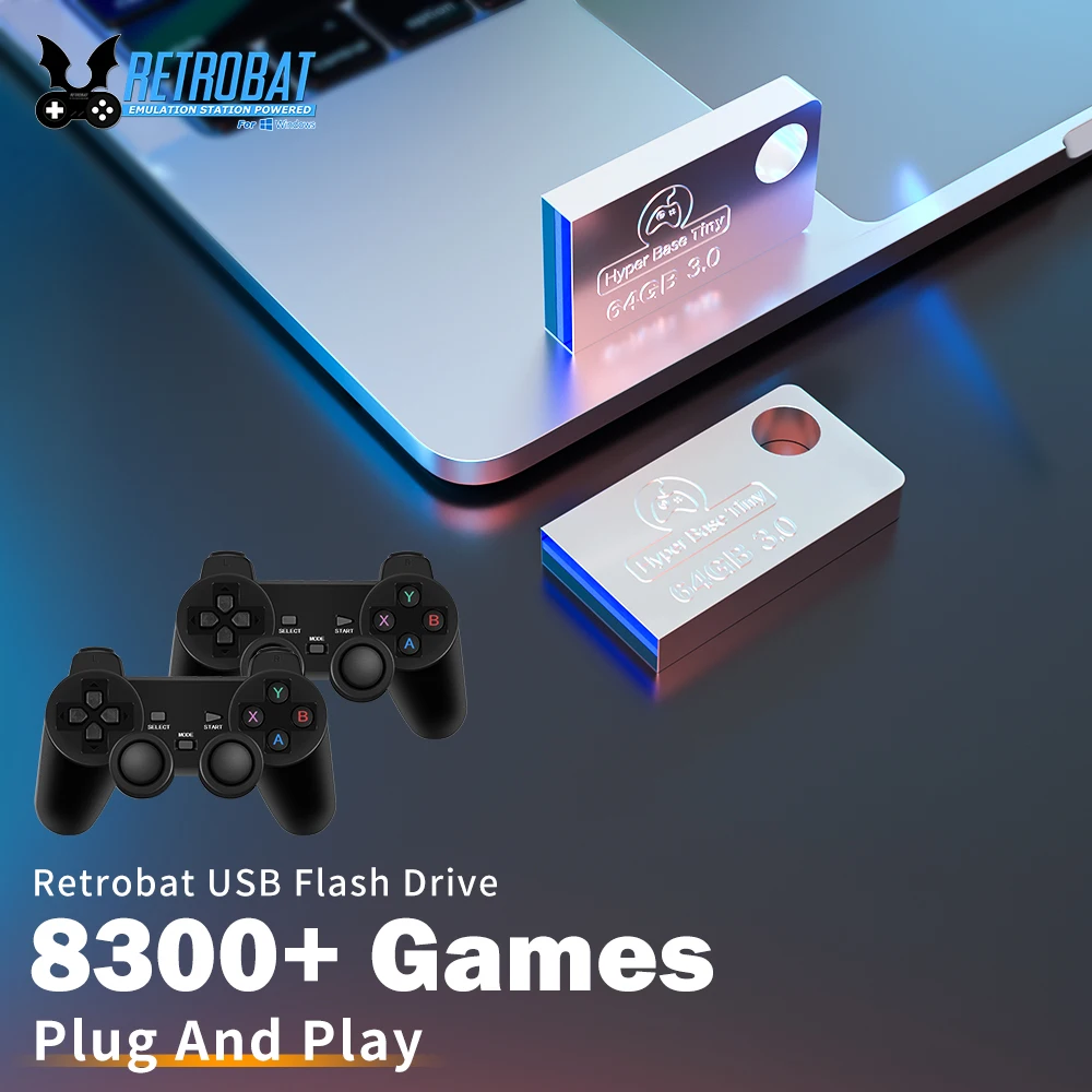 Retrobat-64GB-Gaming-USB-Flash-Drive-9000-Retro-Games-USB-Stick-for-PSP ...