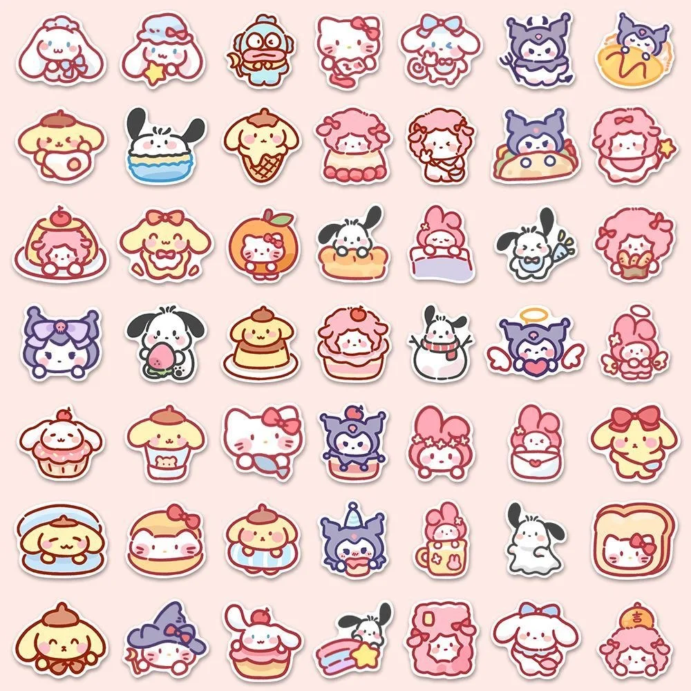 100pcs-Kawaii-My-Melody-Kuromi-Hello-Kitty-Stickers-for-Kids-Girl-DIY-Stationery-Diary-Cute ...