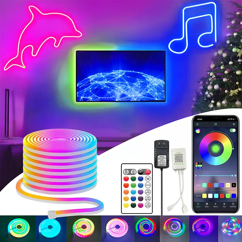 30M-Outdoor-RGB-Neon-Lights-24V-Flexible-Waterproof-Silicone-Neon-Rope ...