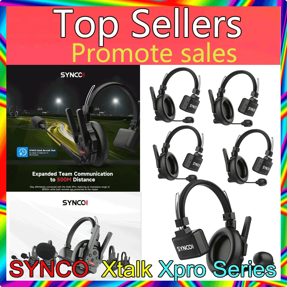 SYNCO-XTalk-XPro-Series-2-4GHz-Wireless-Intercom-System-Headset-for-Performance-Team-For-Live ...