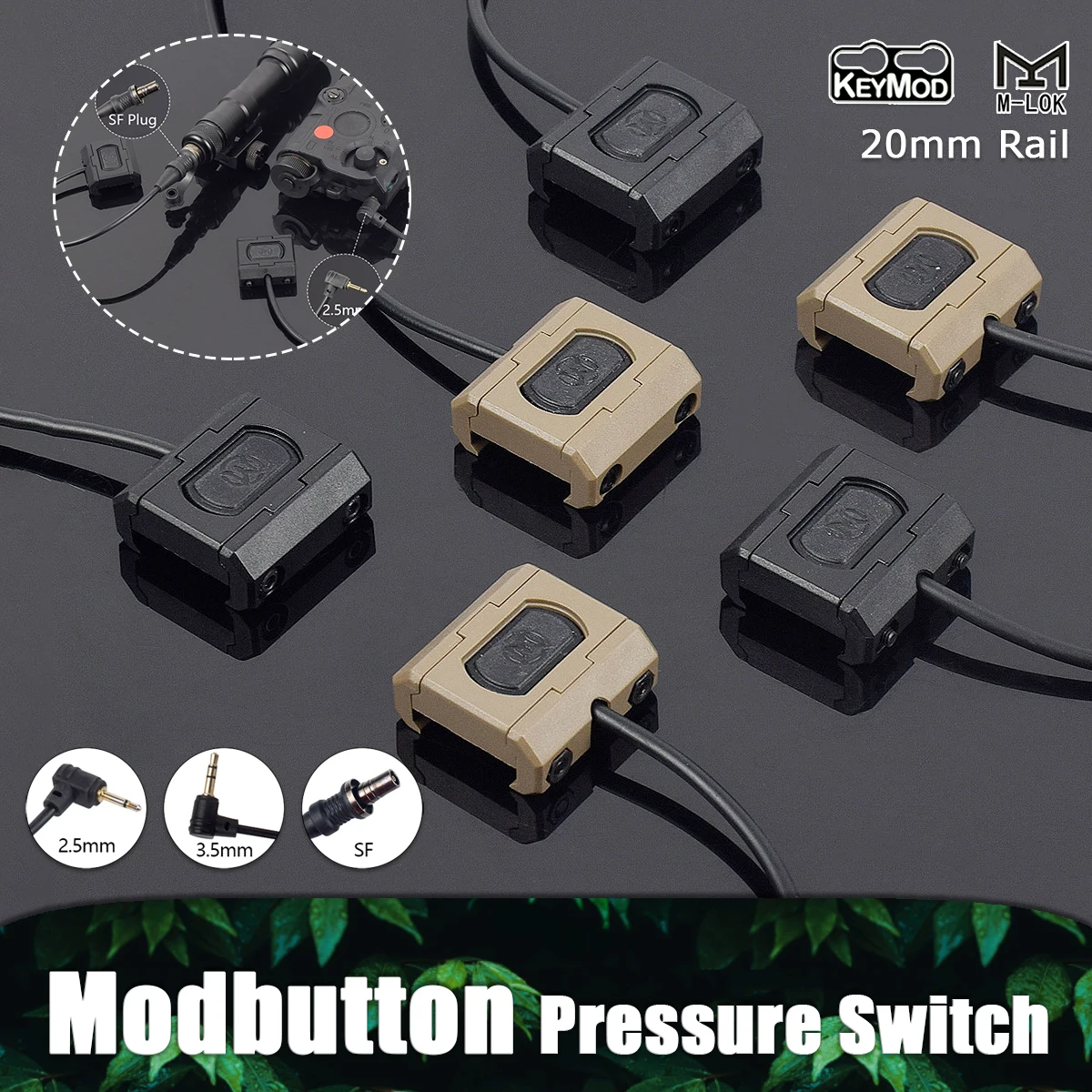 Airsoft-Modbutton-Remote-Pressure-Switch-For-Surefire-M600-M300 ...