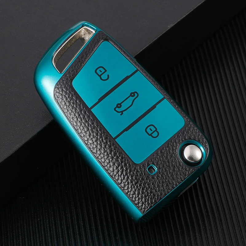 Car Key Case Cover for VW Volkswagen Golf 7 MK7 Tiguan MK2 for Seat ...