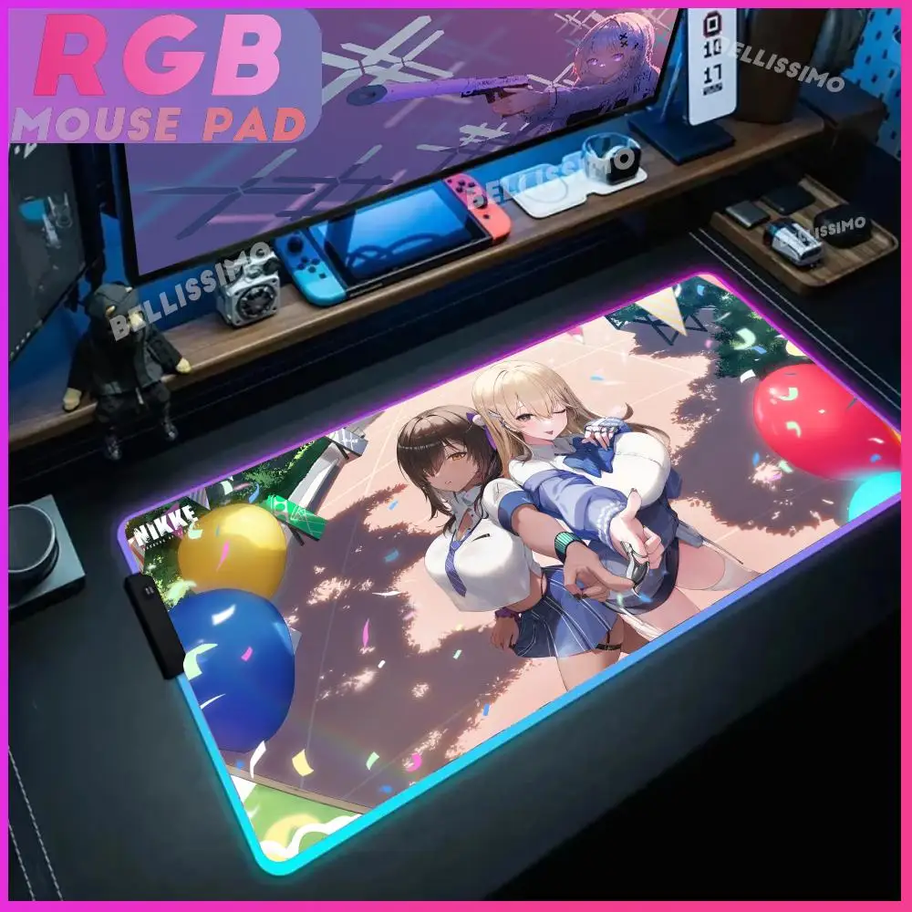 G-goddess-of-V-victory-N-nikke-RGB-Gaming-Mouse-Pad-Luminous-Desk-Mat ...