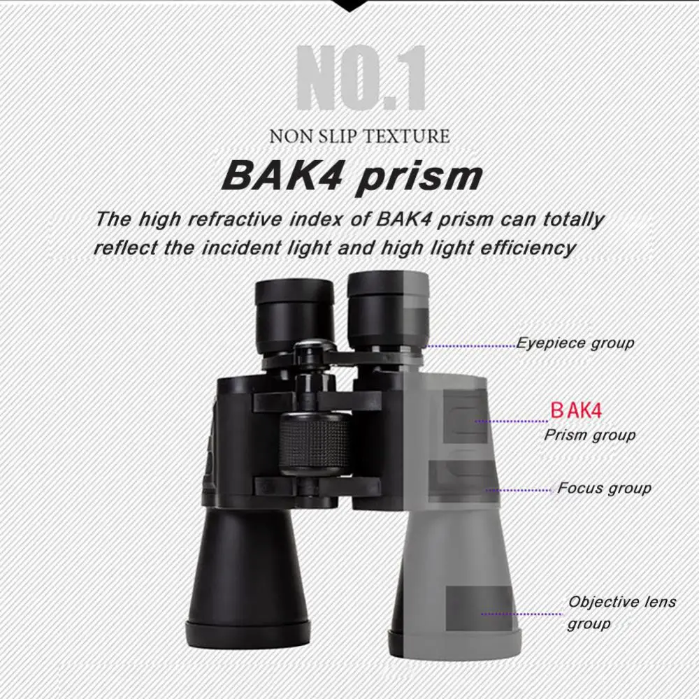 20x50 Powerful Binoculars Long Range Telescope Zoom HD BAK4 High ...