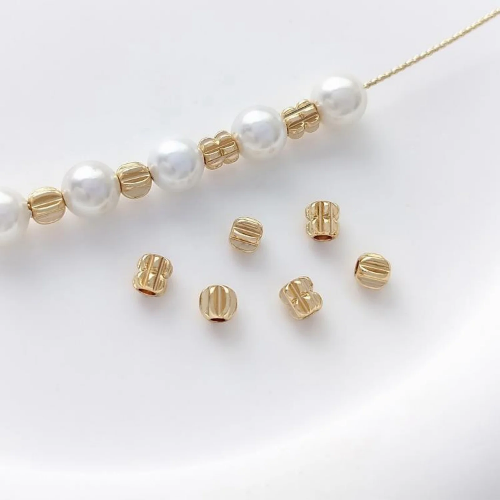 10/20 PCs Eco-friendly Brass Beads Tip For DIY Bracelet Necklace ...