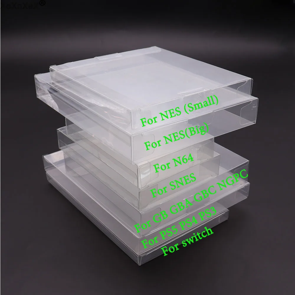 Clear-PET-Plastic-Box-Protector-Case-Capa-de-mangas-para-SNES-N64-GBA ...