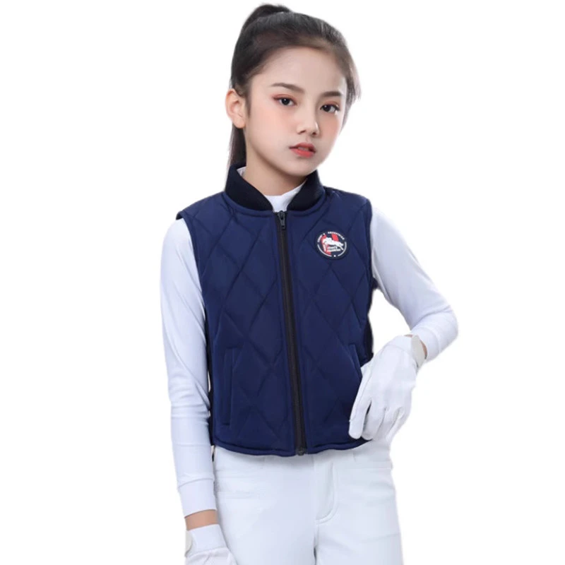 Horse Riding Jacket Sleeveless Vest Coat Top Kids Boys Girls Autumn ...