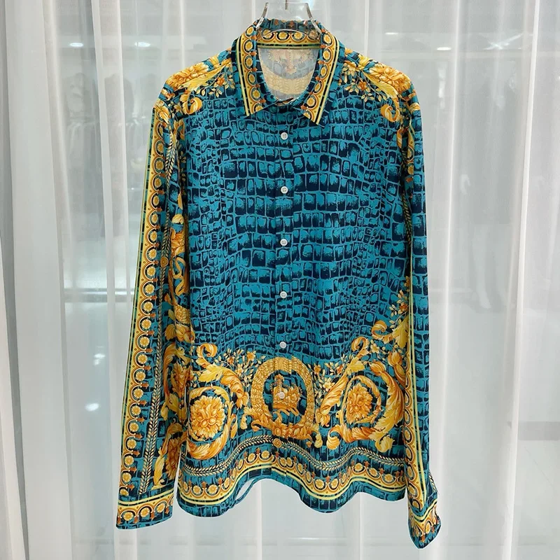 Luxury-Royal-Shirts-Men-Casual-Full-Social-Paisley-Floral-Printed-Shirt ...