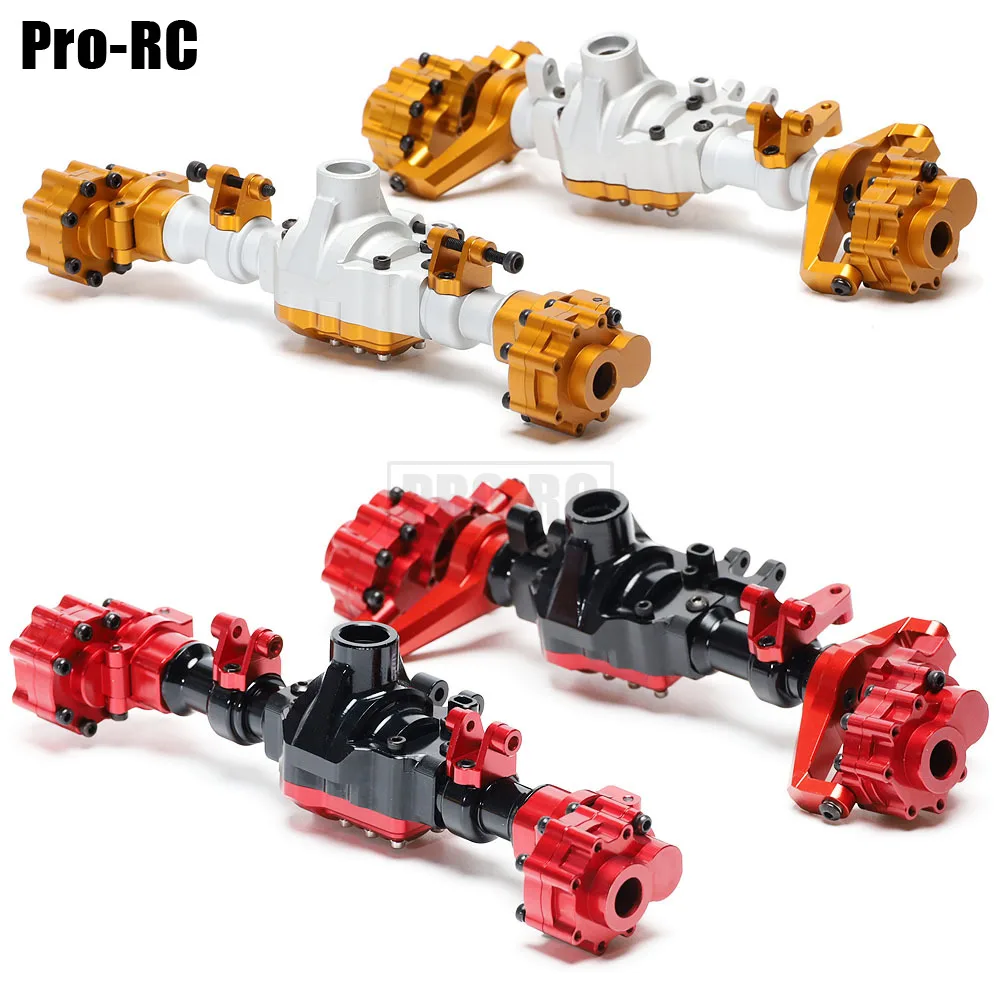 2Pcs Aluminum Alloy Full Front & Rear Axle Set Casting Complete Edition ...