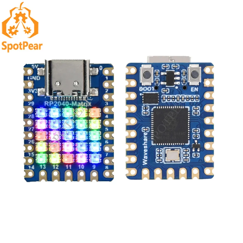 Raspberry-Pi-RP2040-Matrix-Development-Board-5-5-RP2040-RGB-LED-Matrix ...