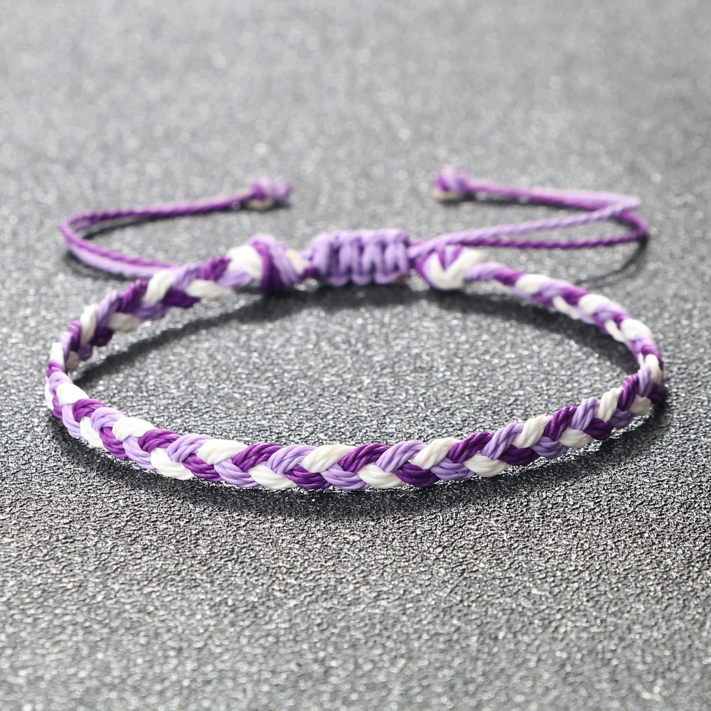 30 Style Hand-knitted Bracelets & Bangles for Women Men Mulitcolor Wax ...