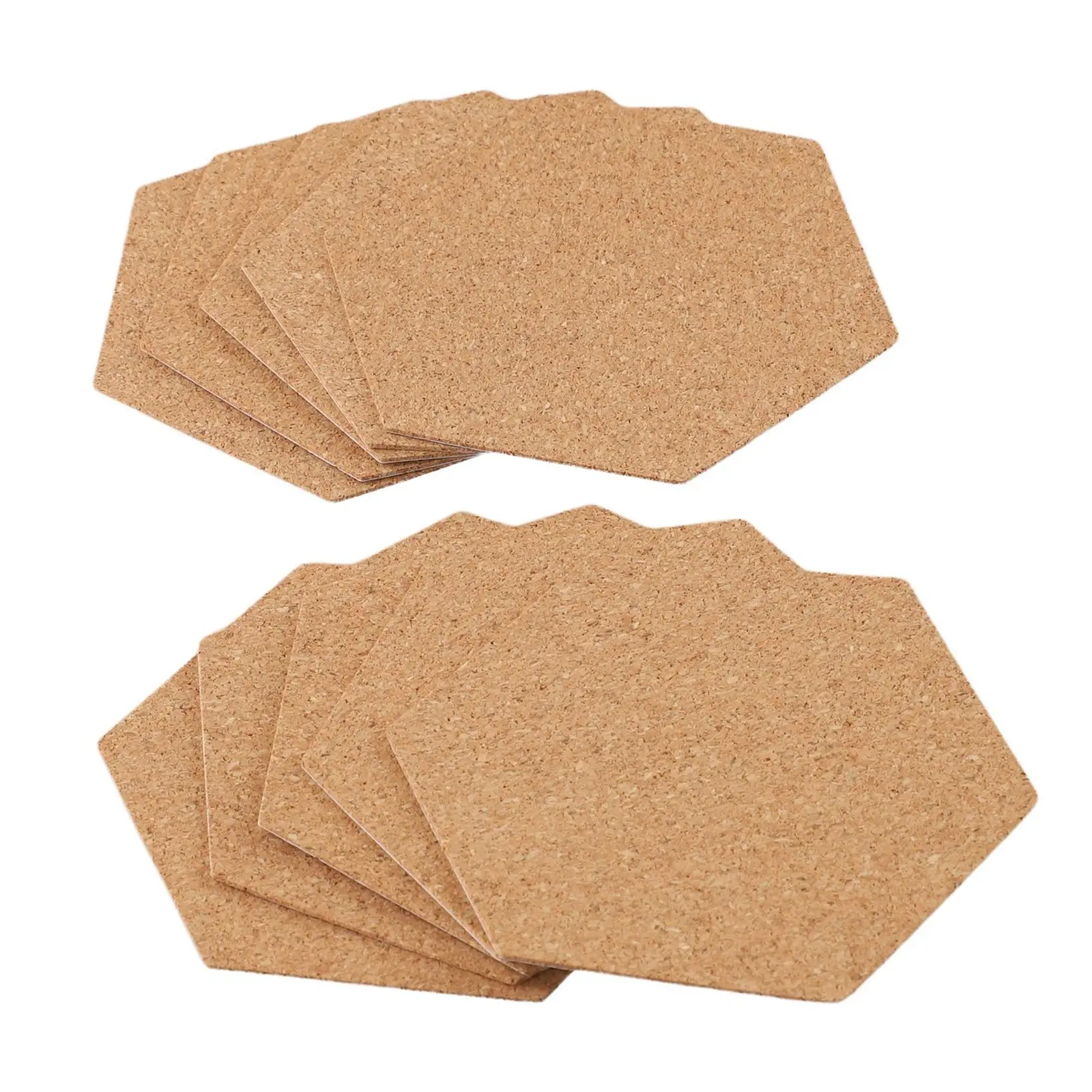 10-Handy-Hexagon-Shape-Dia-Plain-Natural-Cork-Coasters-Wine-Drink ...