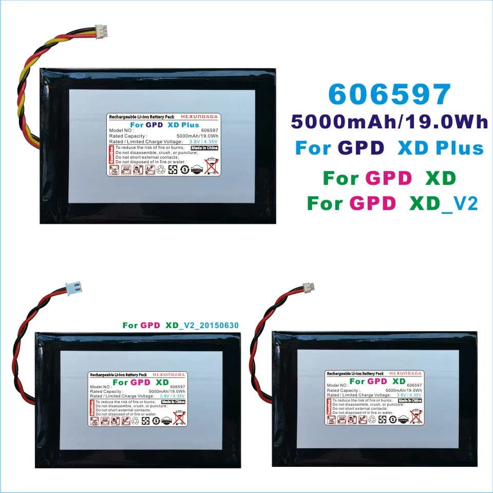 606597-3-8V-5000mAh-Polymer-Li-Ion-Battery-for-GPD-XD-Plus-GPD-XD ...