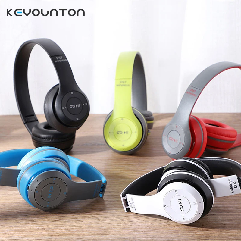 P47 Wireless Headset 5.0 Bluetooth Headphones Foldable Bass HiFi ...
