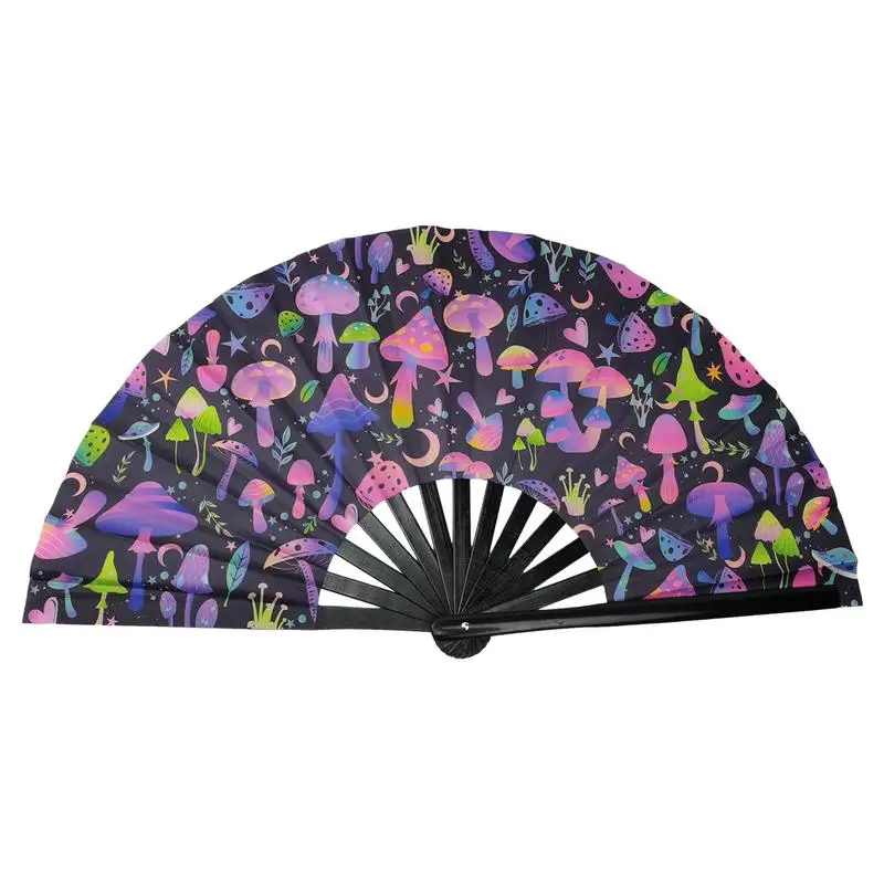 Collapsible-Hand-Held-Fan-Fluorescent-Oxford-Fabric-Folding-Fans ...
