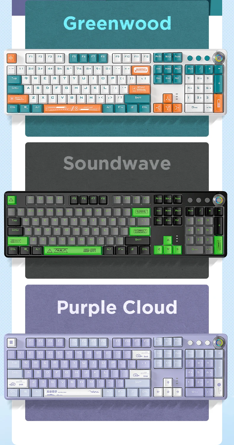 AULA F2088 PRO Dual Mode Knob Mechanical Keyboard | Unendingtech