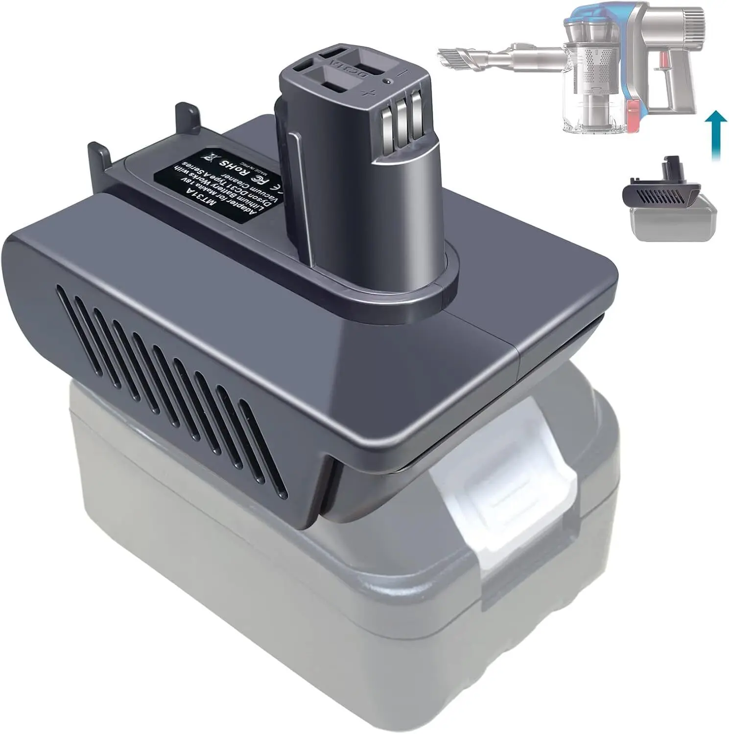 for Dyson Type A Battery Adapter for Makita 18v Lithium Battery to for ...