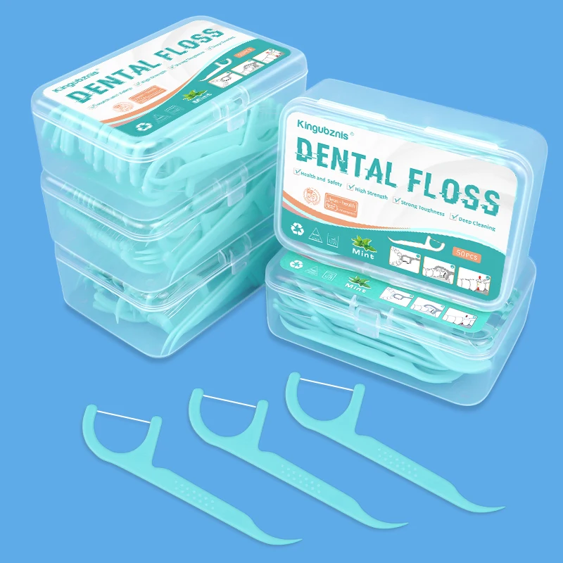 50/150/300 Mint Adult Dental Floss Stick Dental Floss Set Super Tough ...