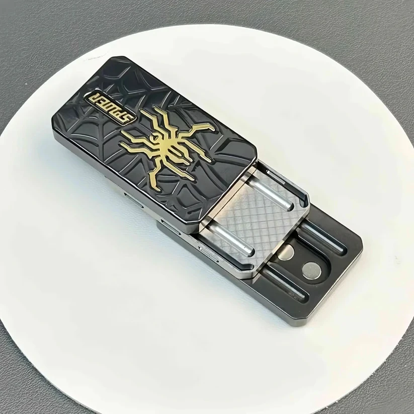 EDC Toys Spider Haptic Fidget Slider Tuning Fork Spinner Titanium Alloy ...