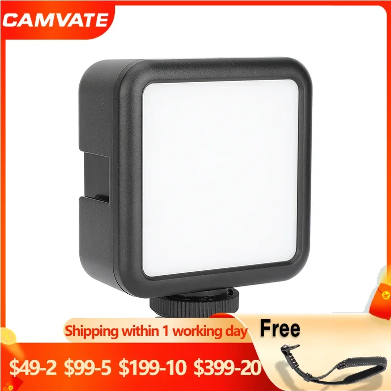 CAMVATE-On-Camera-LED-Pocket-Video-Light-5600K-200-with-Shoe-Mount-For ...