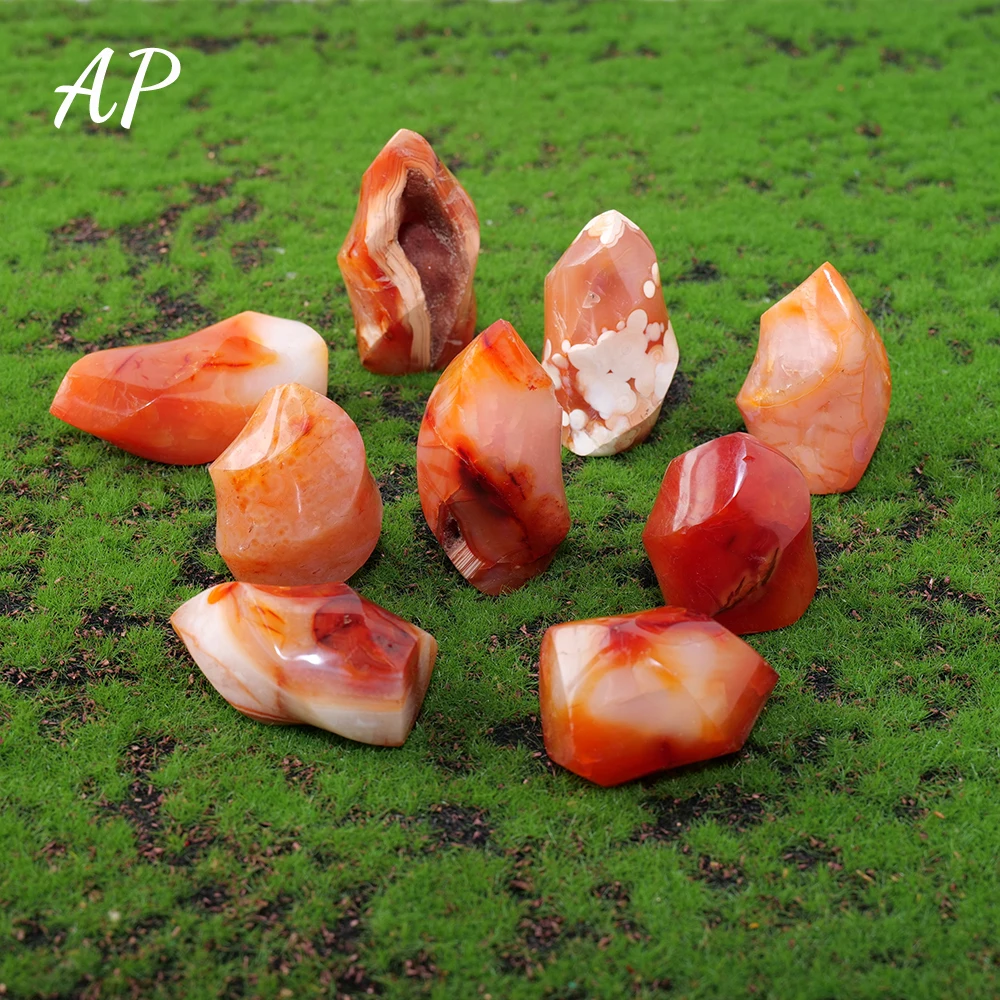 1PC-Natural-Healing-Stone-Red-Agate-Torch-Statue-Mini-Crystal-Torch ...