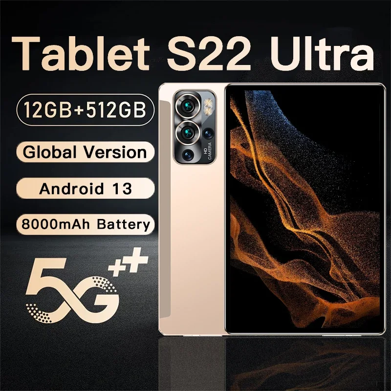 Tablet-S22-Ultra-Android-13-Vers-o-Global-PC-120Hz-Display-LCD-2-5K-5G ...