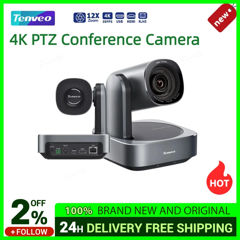 Tenveo-4K-PTZ-Conference-Camera-8MP-HDMI-12x-Zoom-USB3-0-IP-Live ...