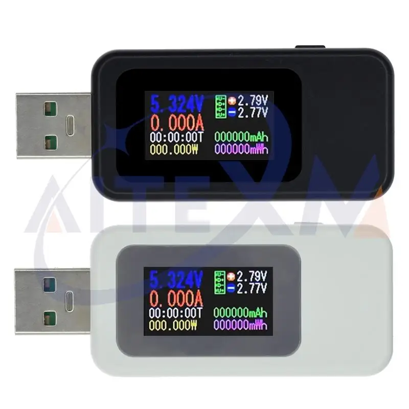 10 in 1 USB Tester DC Digital Voltmeter Amperimetro Current Voltage ...