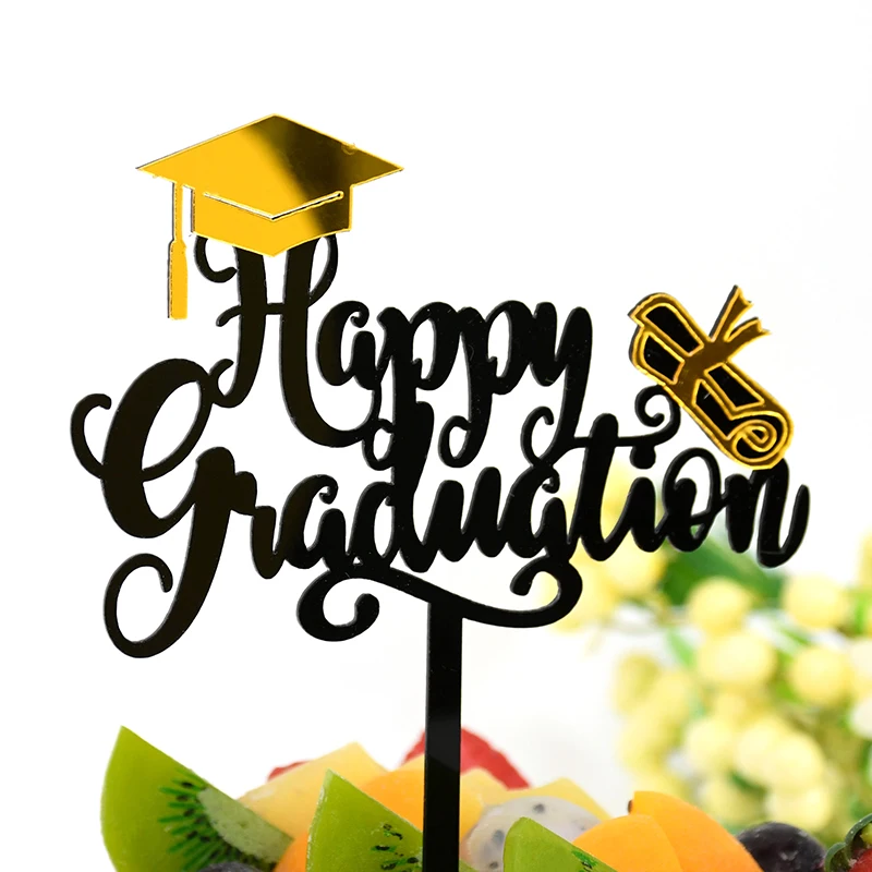 Happy-Graduation-Decoration-Favors-Bachelor-Hat-Cap-Cake-Decoration ...