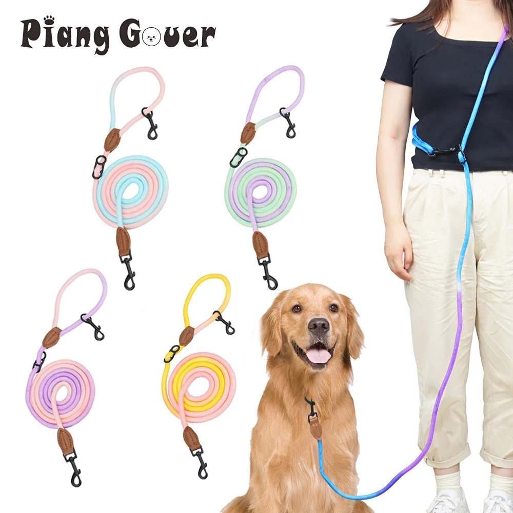 Double-Head-Dog-Leash-Crossbody-Pet-Round-Traction-Rope-Lead-Training ...