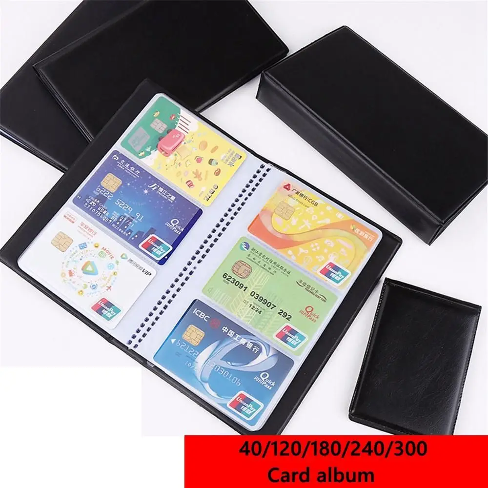 Capacity-40-120-180-240-300-Card-Leather-Cards-ID-Credit-Card-Holder ...