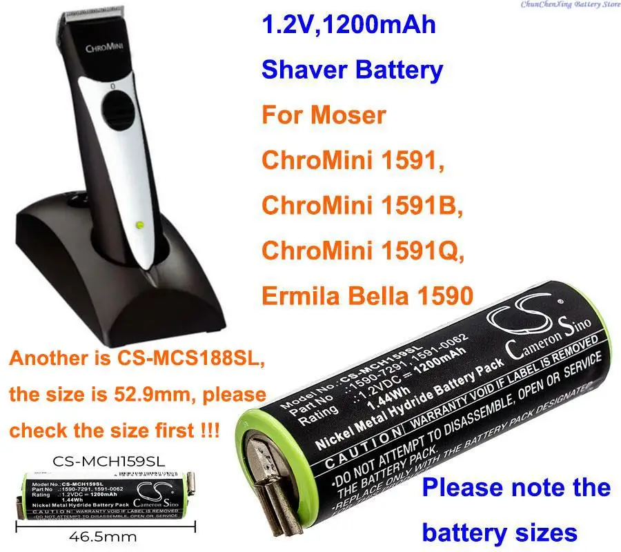 Cameron-Sino-2000mAh-Shaver-Battery-for-Moser-ChroMini-1591-ChroMini ...